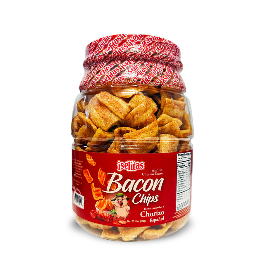 Bacon Chips spanish chorizo flavor 5oz – Iselitas Snacks